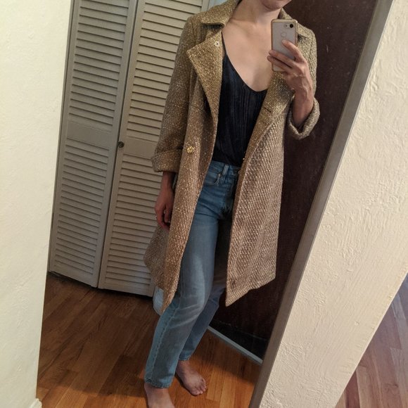 Mossimo Supply Co. | Jackets & Coats | Mossimo Wool Blend Gold Coat ...